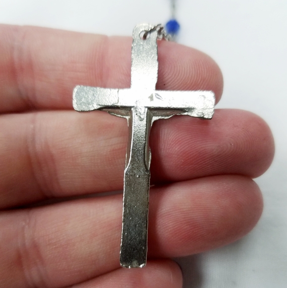 Inri | Jewelry | Vintage Inri Catholic Cross Rosary Bead Necklace ...